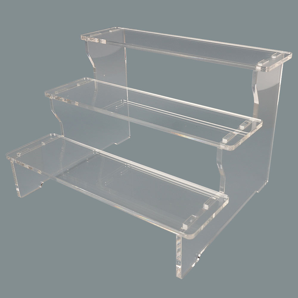 조립식 계단형 3단 아크릴 진열대 젠트레이드